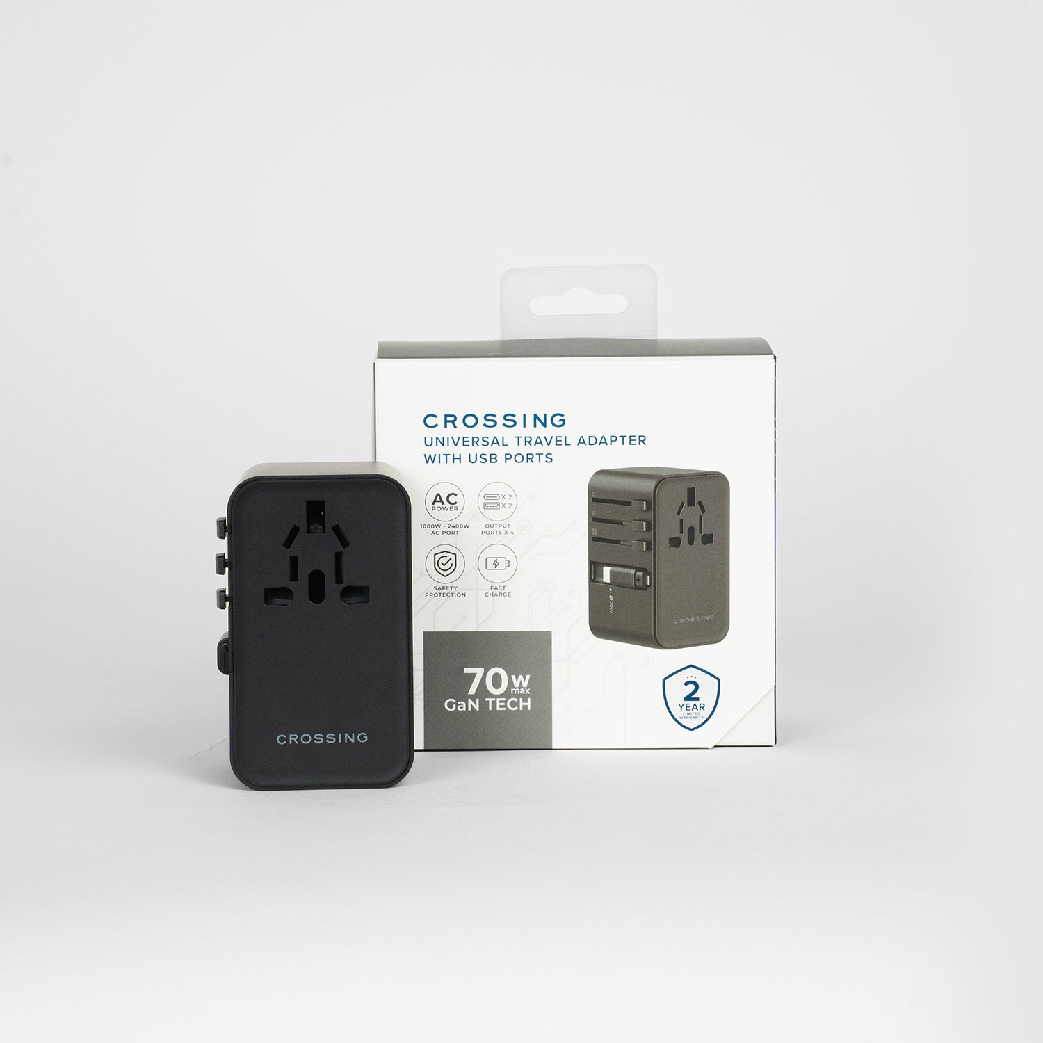 Buy Crossing World Travel Adaptor 70W with 2 X USB-A + 2 X USB-C with ...