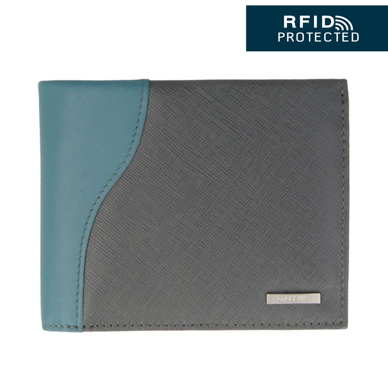 Buy Crossing Invention Bi-Fold Leather Wallet With Coin Pouch RFID ...