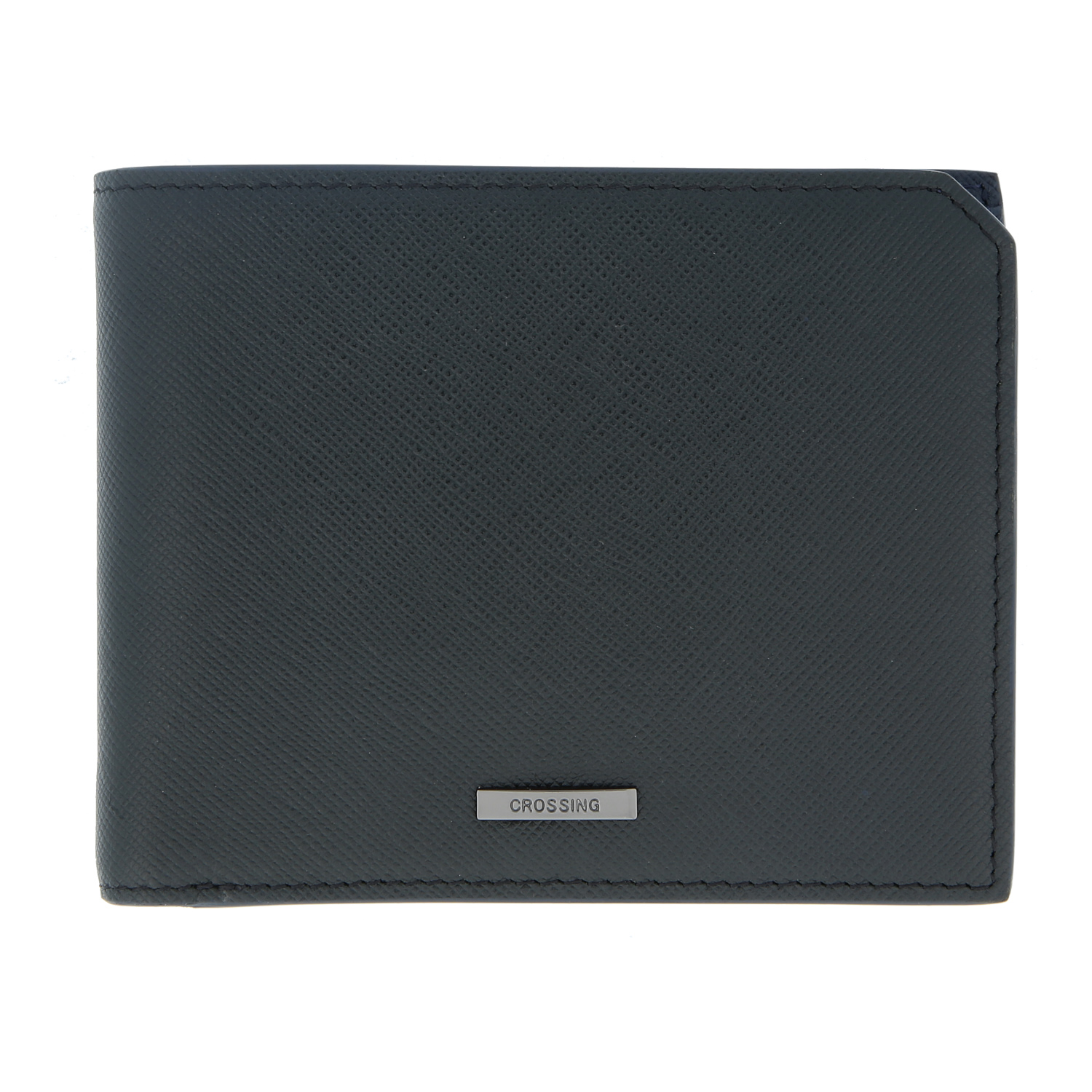 Buy Crossing Saffiano Leather Wallet With Coin Pouch - Diagonal - Blue ...