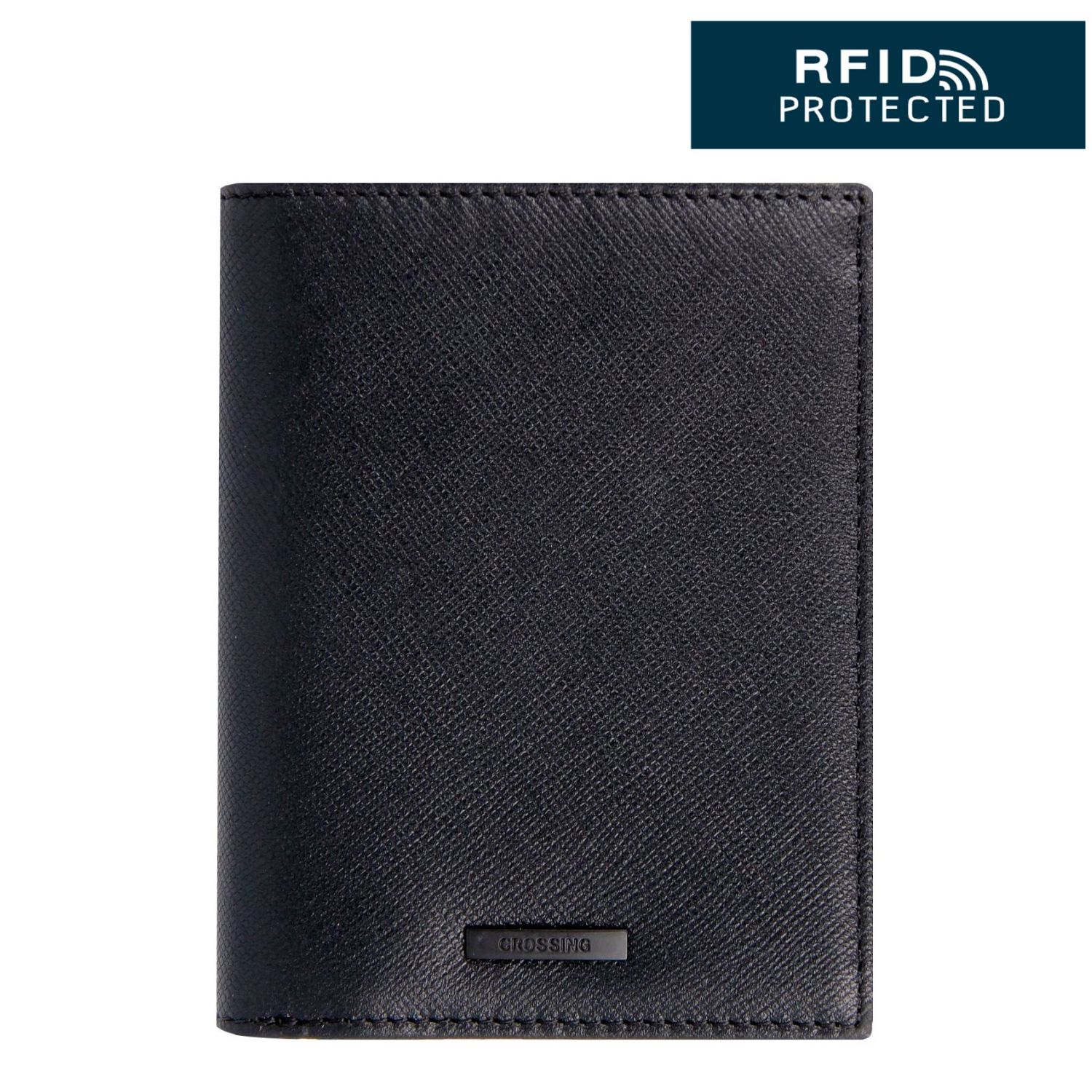 Buy Crossing Black Series Short Leather Wallet With Coin Pouch RFID in ...