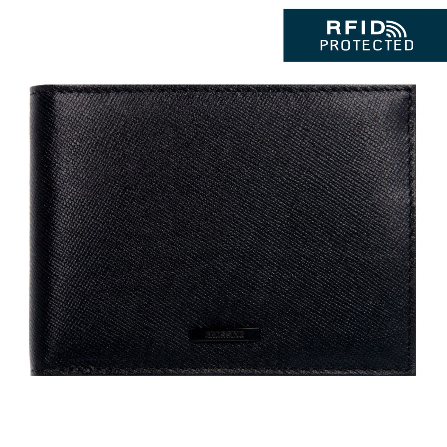 Buy Crossing Black Series Slim Leather Wallet With Coin Pocket [5 Card ...