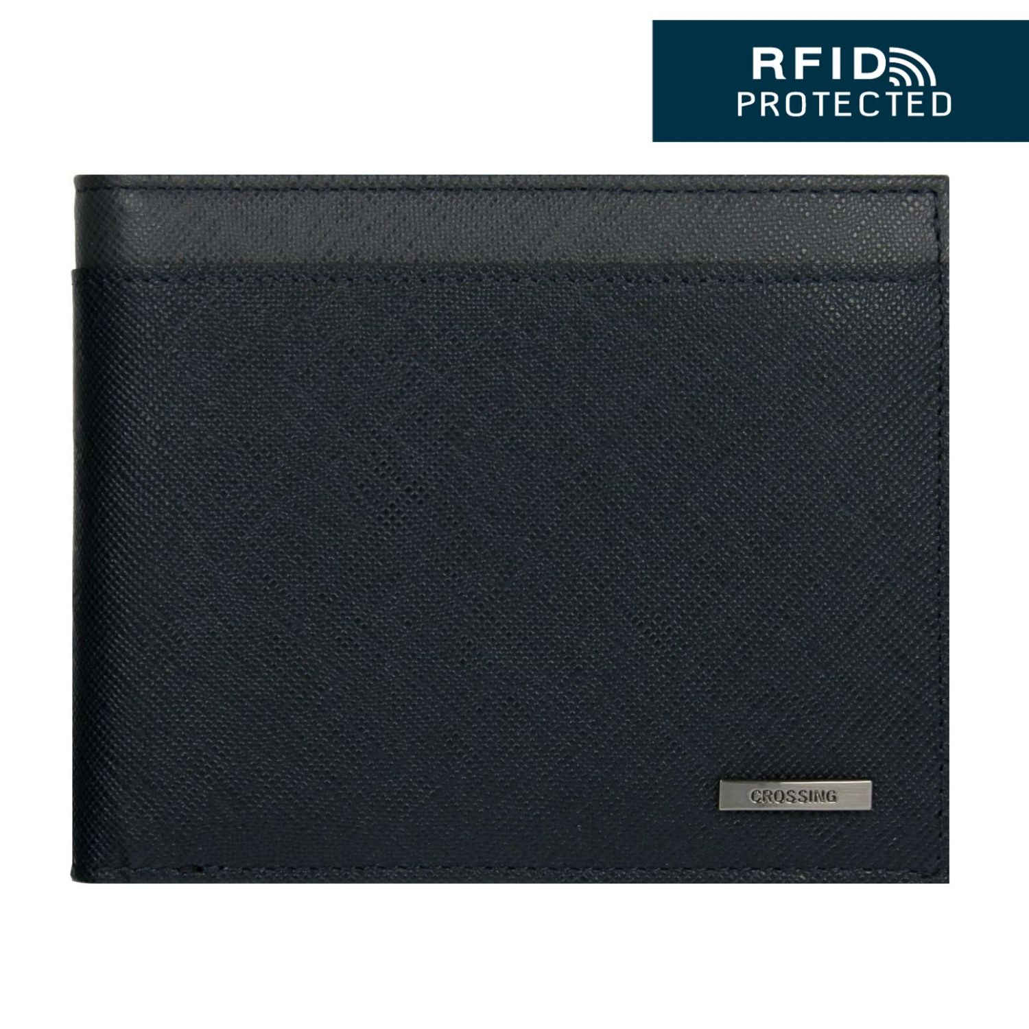 Buy Crossing Ebony Bi-Fold Leather Wallet With Window And Coin Pocket ...