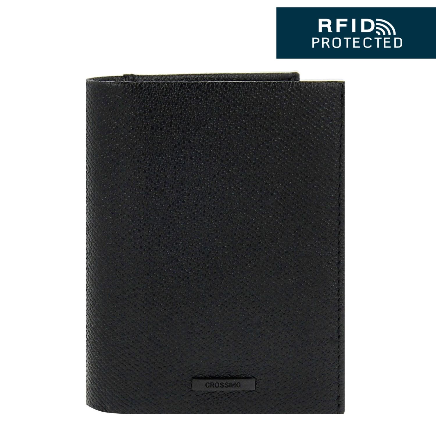 Buy Crossing Elite Short Leather Wallet With Coin Pouch RFID - Black in ...