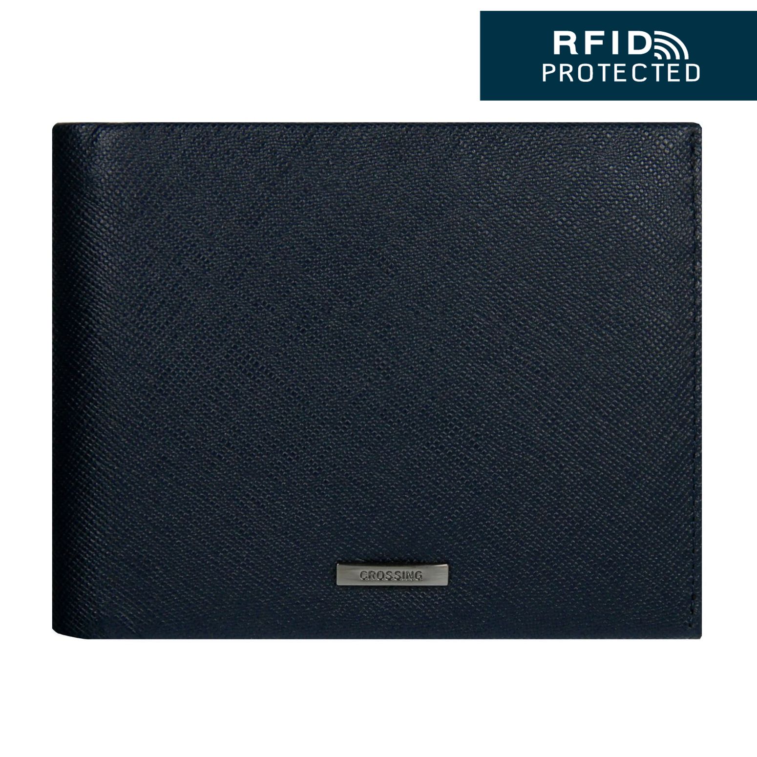 Buy Crossing Navy Series Bi-fold Leather Wallet With Window And Coin ...